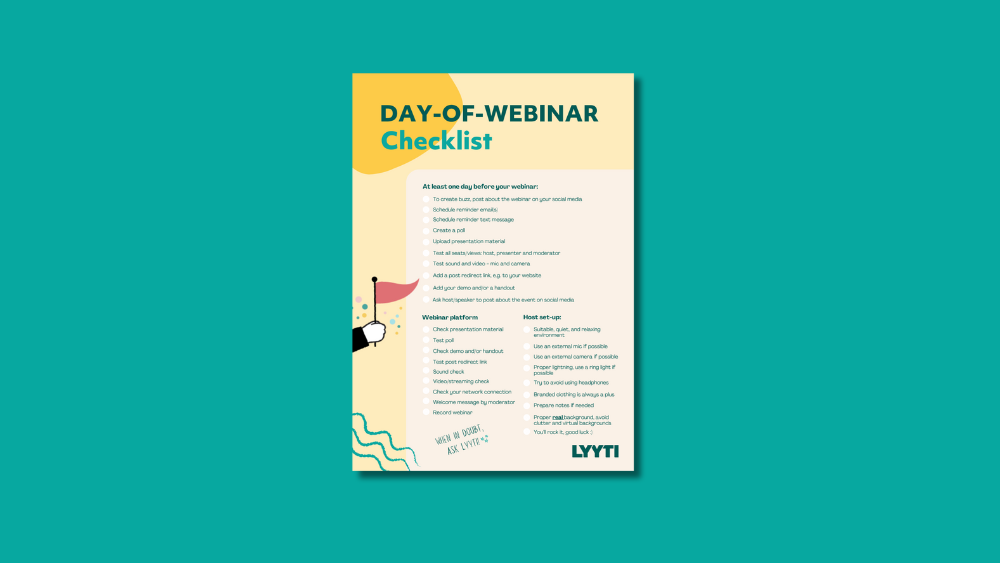 Lyyti's webinar checklist Lyyti's webinar checklist